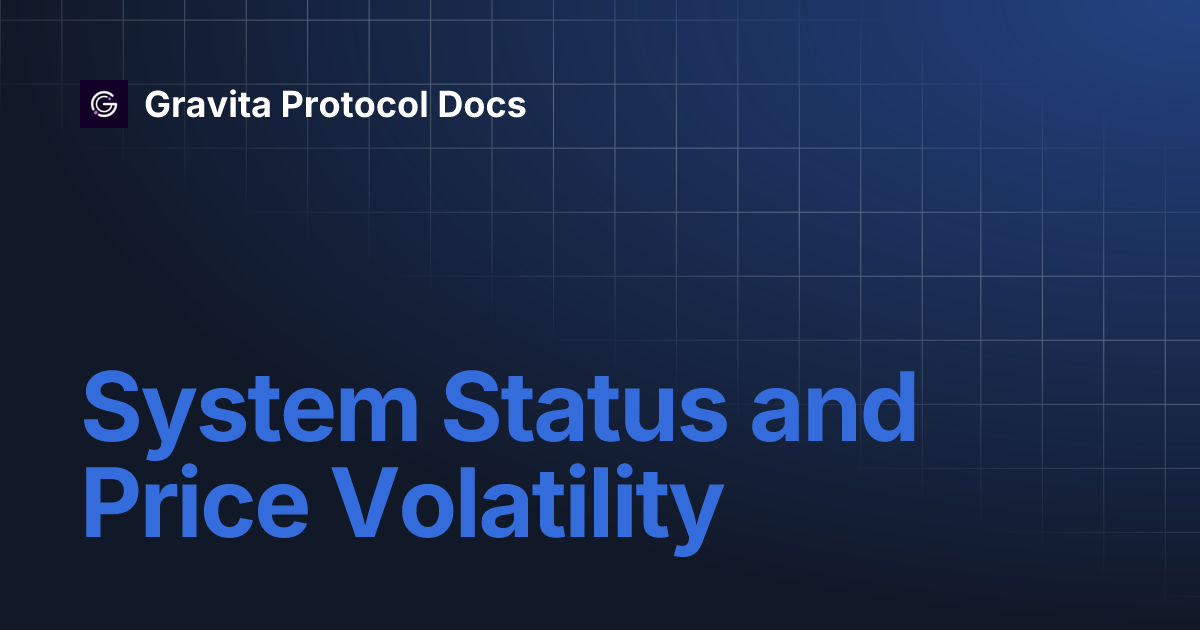 System Status and Price Volatility | Gravita Protocol Docs